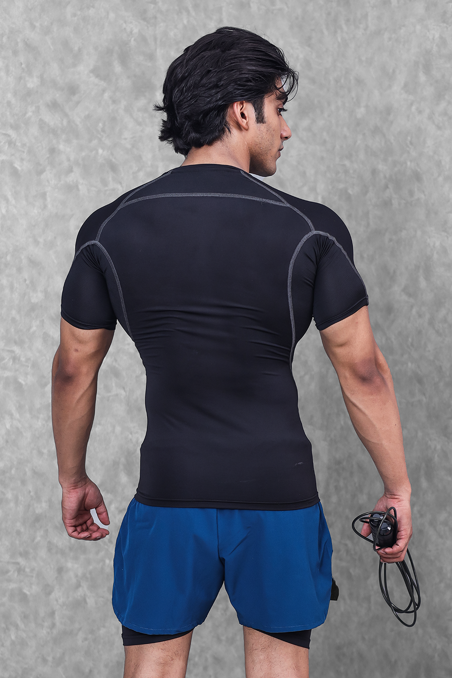 Shop Black Compression Gym T-shirt - New Theory Clothing