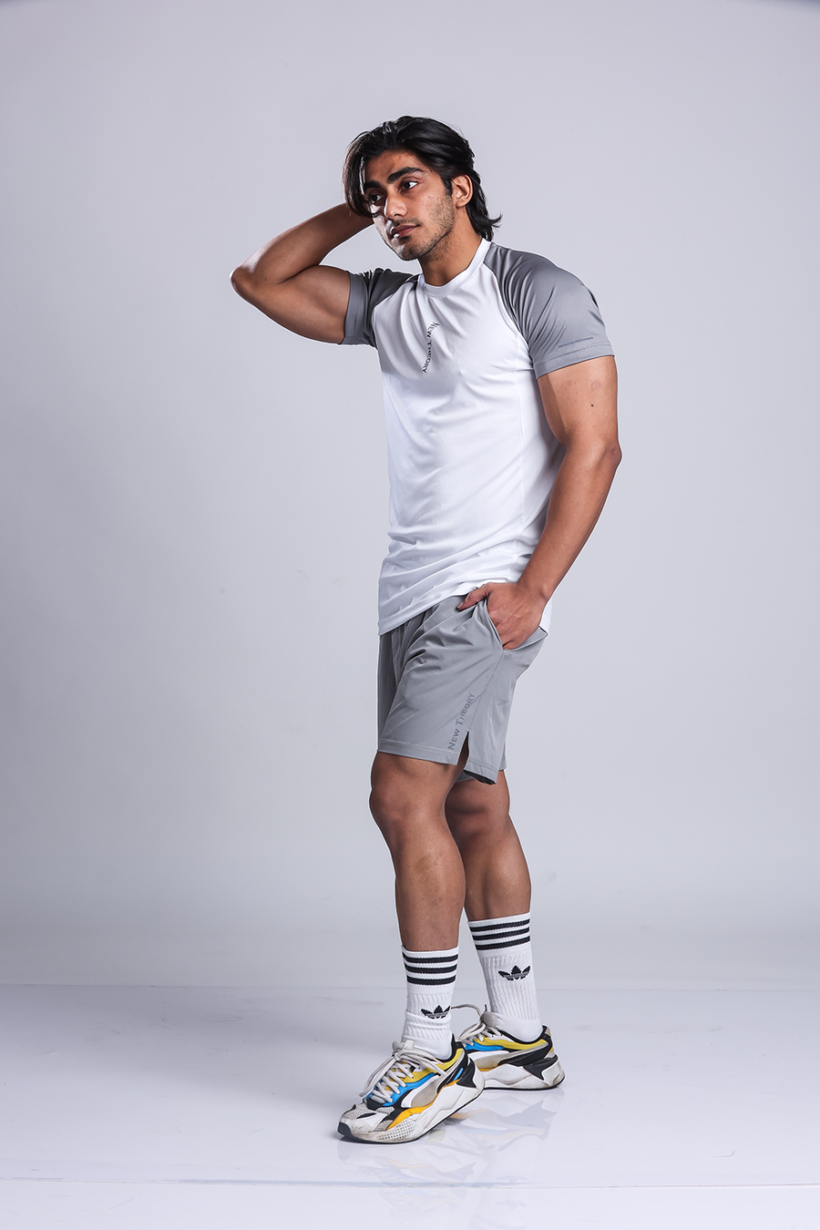 Active Two-Tone Gym T-Shirt - New Theory Clothing Sale